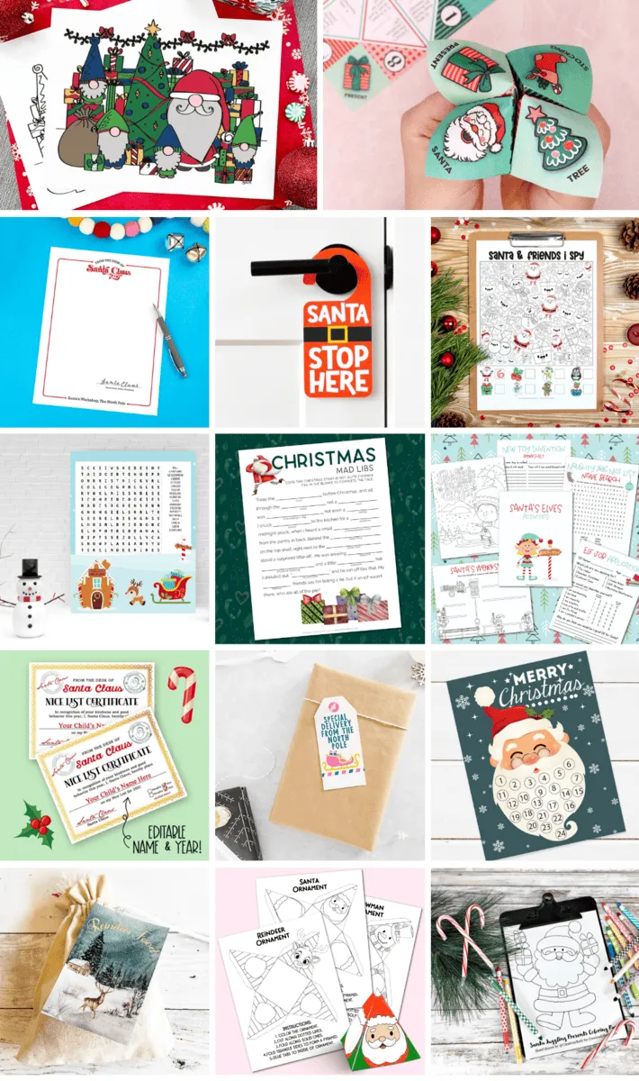 Free Santa Coloring Page for Christmas FUN!