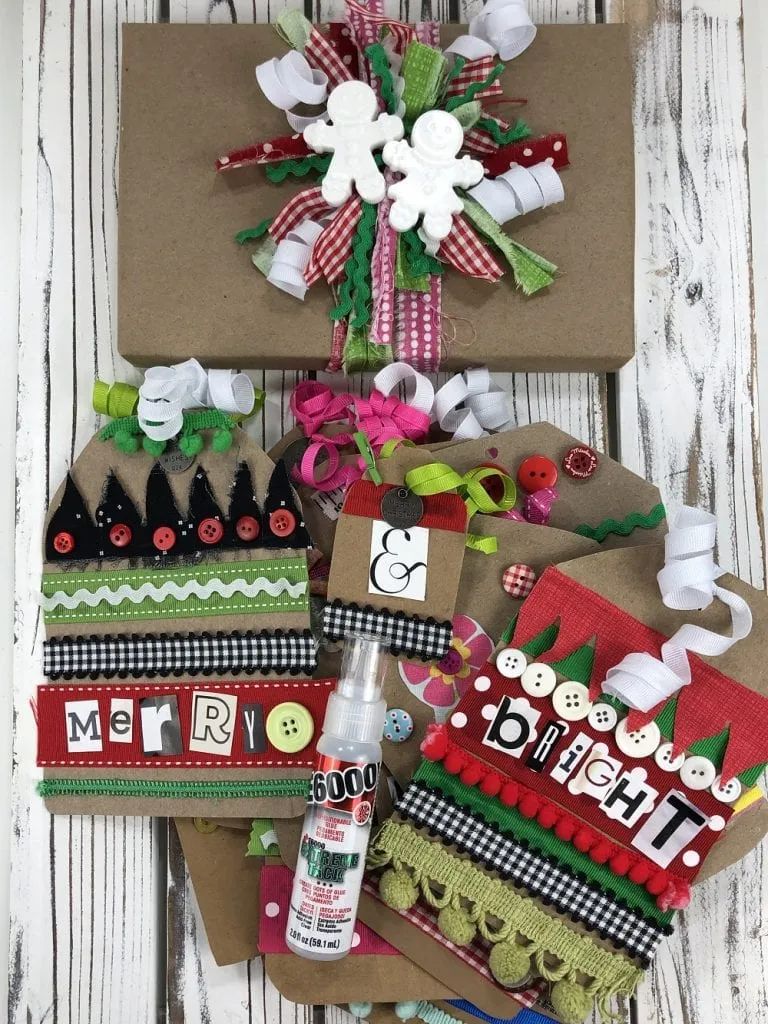 Recycled Cardboard Scrap Tags for the Holidays