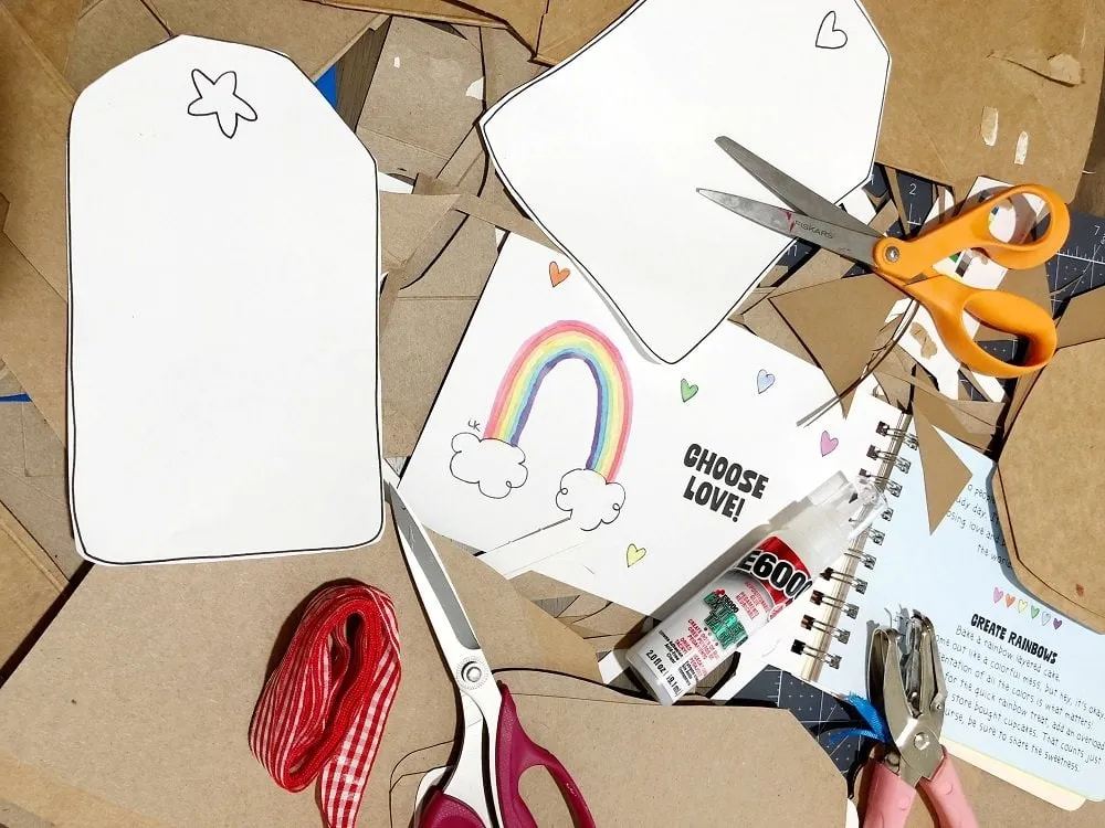 Recycled Cardboard Scrap Tags for the Holidays