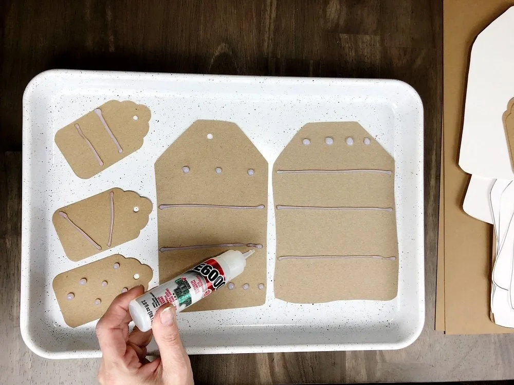 Recycled Cardboard Scrap Tags for the Holidays