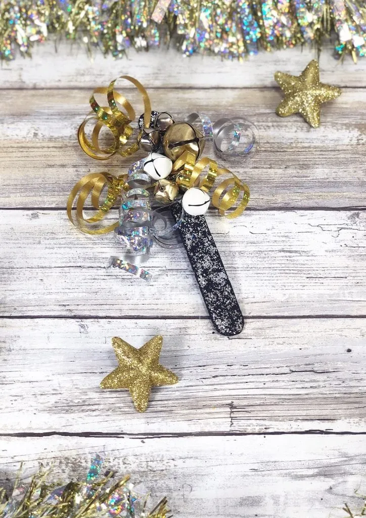 Recycled New Year Noisemakers with Christmas Decor