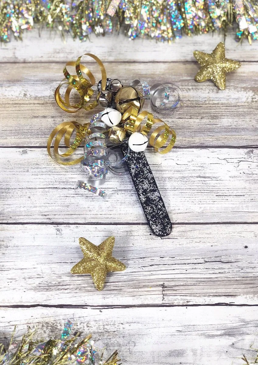 Recycled New Year Noisemakers with Christmas Decor