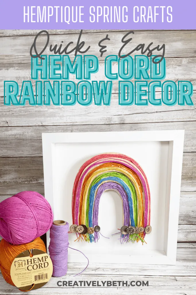 DIY Hemp Cord Rainbow for Spring Decor