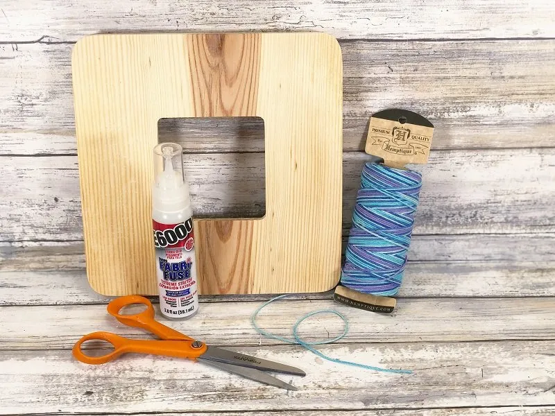 Easy Hemp Cord Wrapped Frame for Coastal Decor