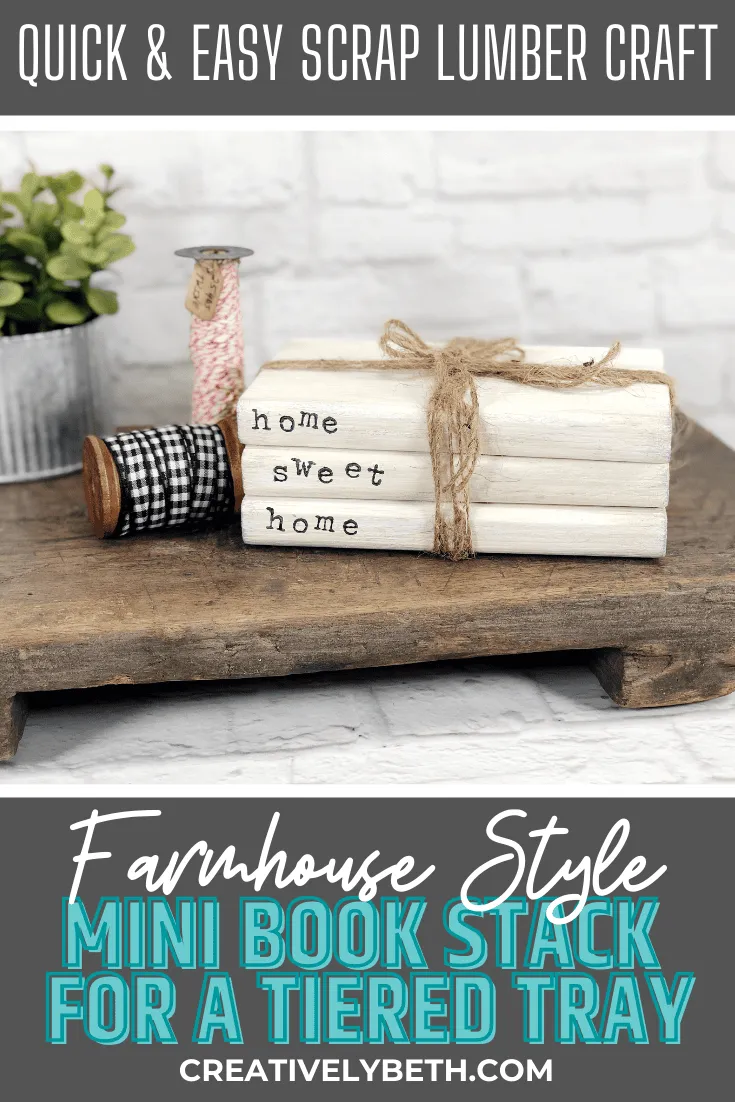 DIY Mini Book Stack for Tiered Tray Decor