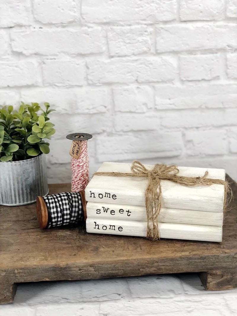 DIY Mini Book Stack Final Vertical Creatively Beth | Creatively Beth