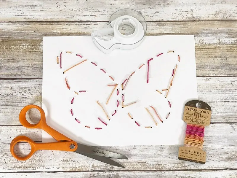 Paper String Art Tutorial Tape Twine on Back Creatively Beth ...