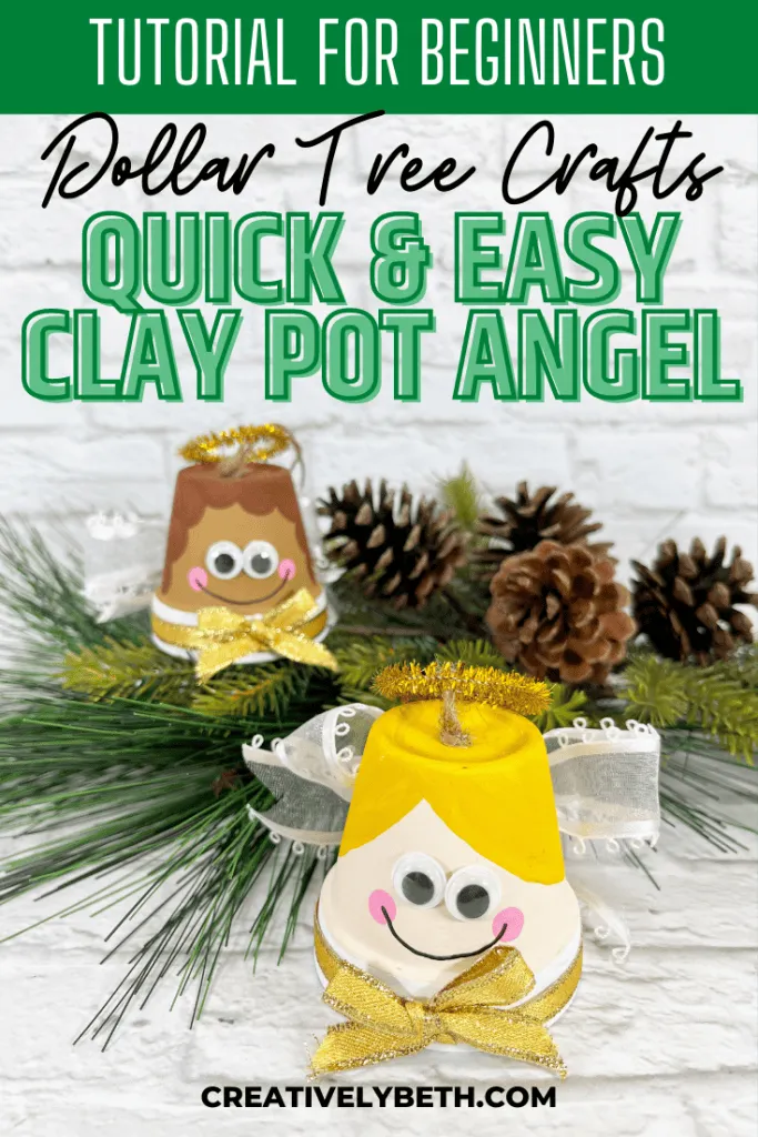 Dollar Tree Christmas Crafts Clay Pot Angel