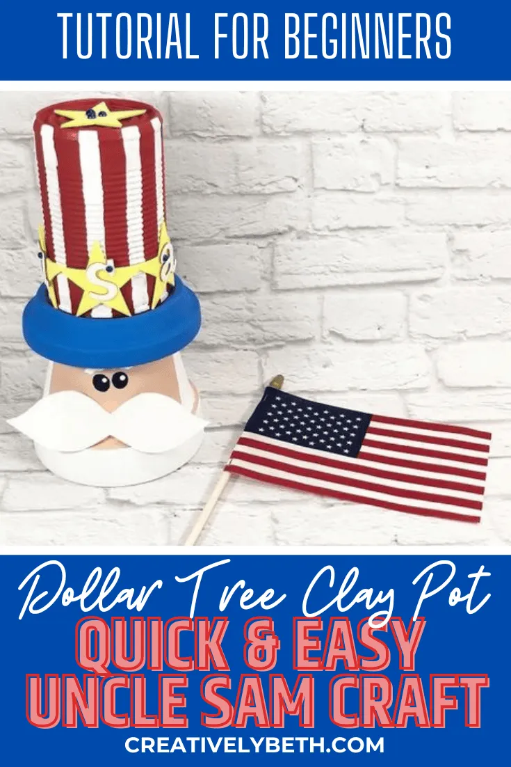 The Cutest Upcycled Clay Pot Uncle Sam
