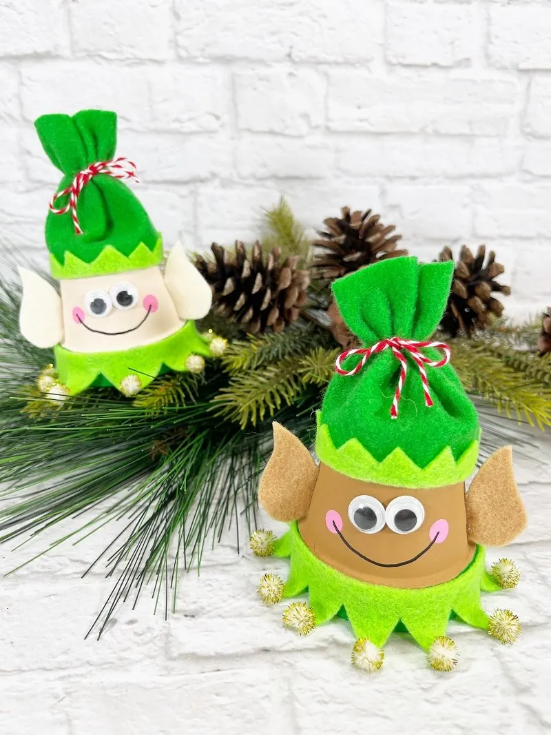 Dollar Tree Christmas Crafts Clay Pot Elf