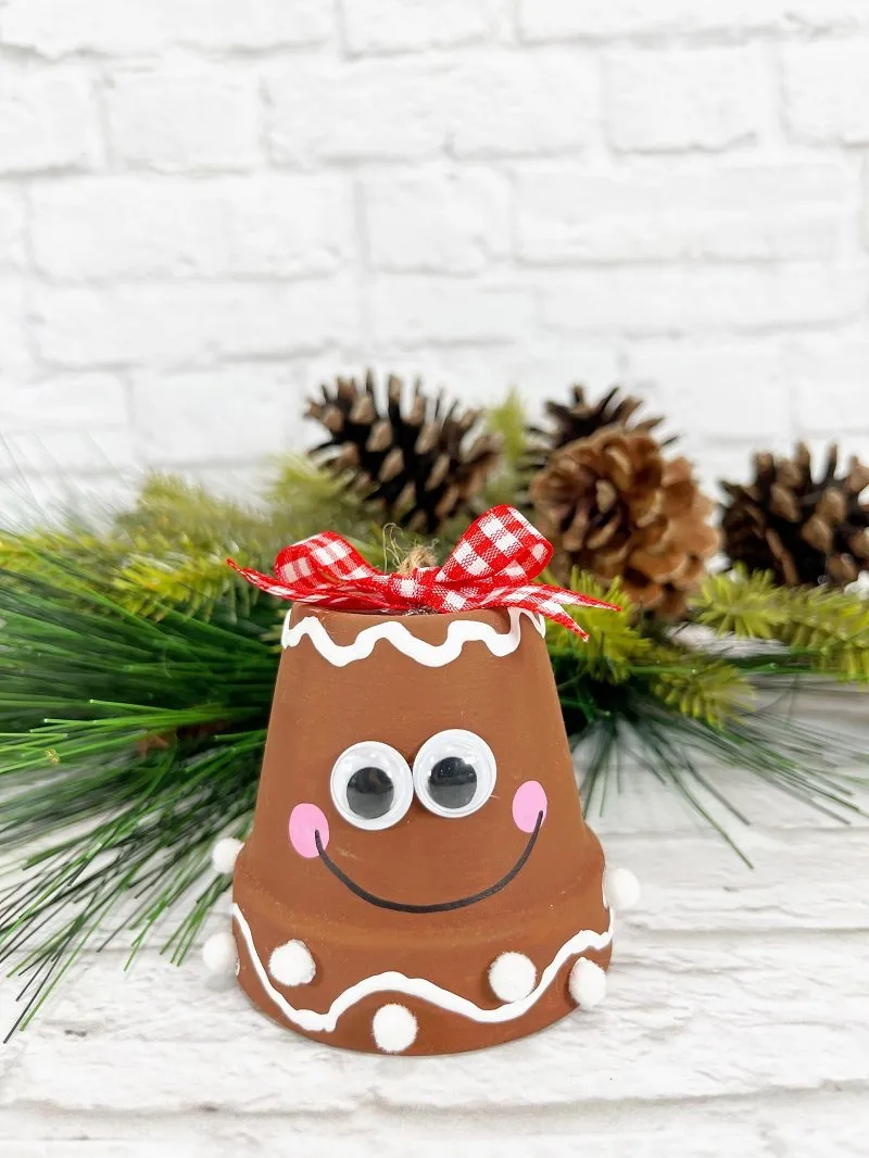 Dollar Tree Christmas Clay Pot Gingerbread Man Vertical Creatively Beth ...