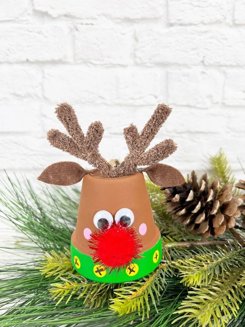 Dollar Tree Christmas Crafts Clay Pot Reindeer