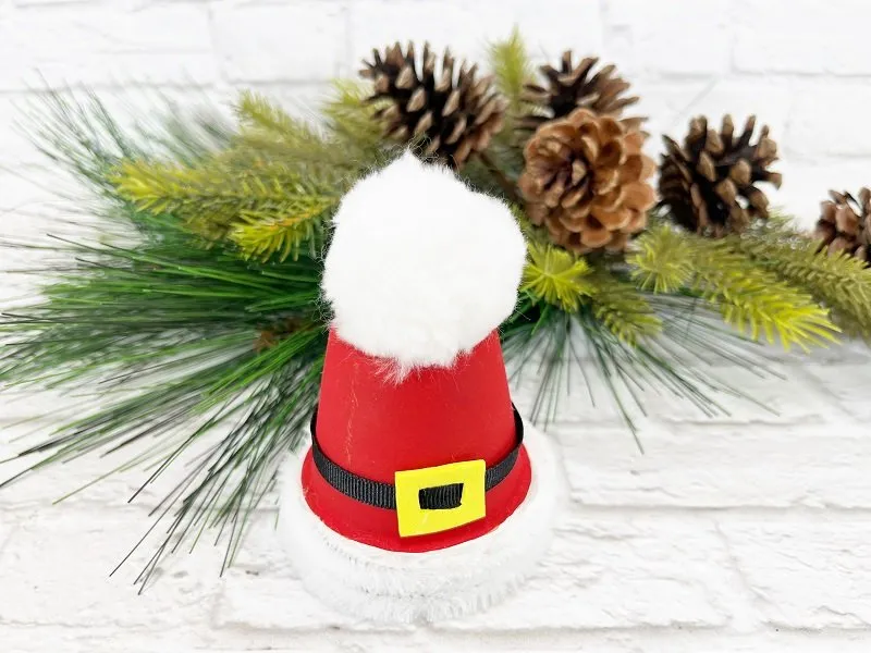 Dollar Tree Christmas Crafts Clay Pot Santa Hat