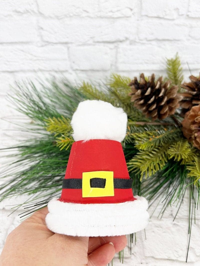 Dollar Tree Christmas Crafts Clay Pot Santa Hat