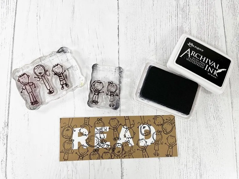 15 Minute DIY Stamped Bookmarks to Color