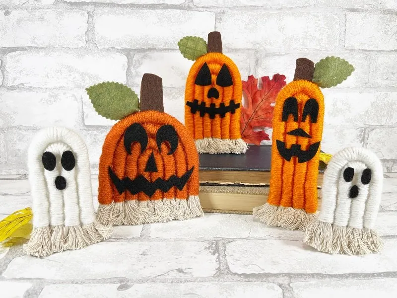 DIY Macrame Ghosts with Red Heart Yarn