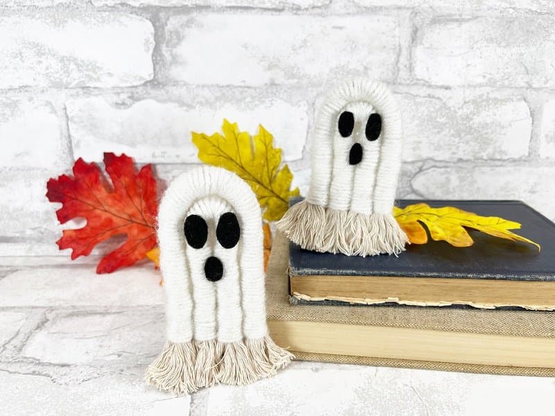 DIY Macrame Ghosts with Red Heart Yarn