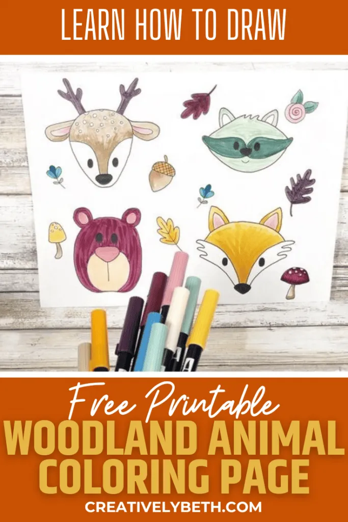 Easy Woodland Animal Doodles and FREE Printables!
