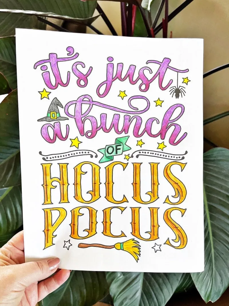 Hocus Pocus Craft Free Printable Coloring Page