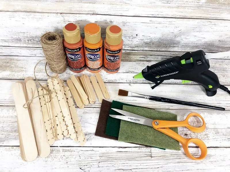 Craft Stick Pumpkin Trio Dollar Tree Craft