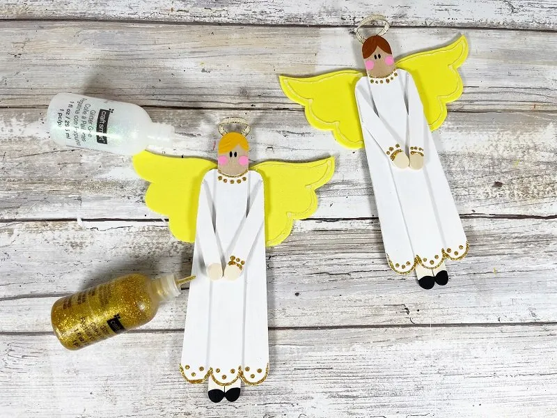 Dollar Tree Christmas Craft Stick Angels