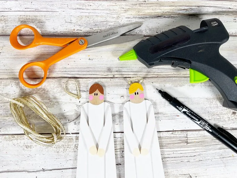 Dollar Tree Christmas Craft Stick Angels