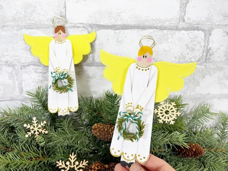 Dollar Tree Christmas Craft Stick Angels
