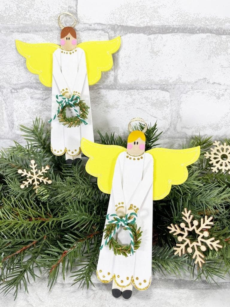 Dollar Tree Christmas Craft Stick Angels