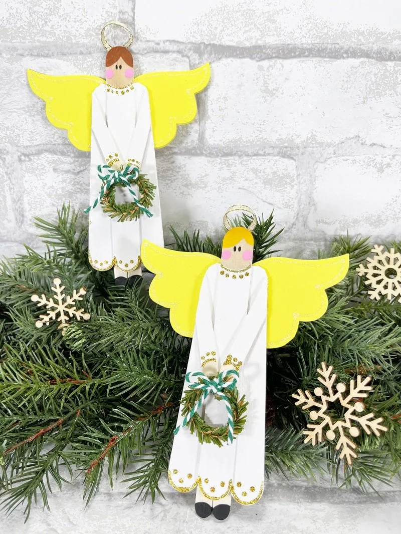 Dollar Tree Christmas Craft Stick Angels
