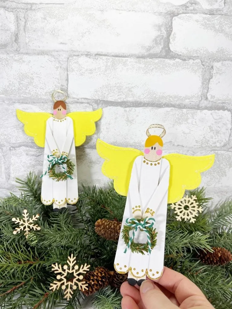 Dollar Tree Christmas Craft Stick Angels