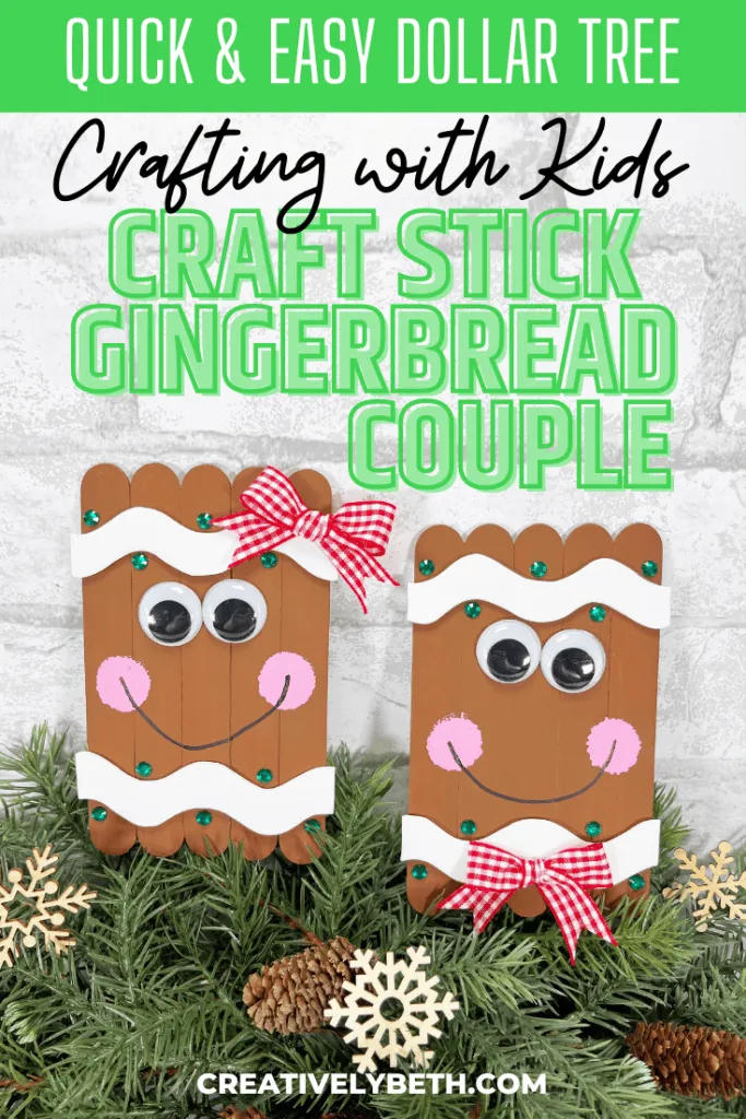 Dollar Tree Christmas Craft Stick Gingerbread Man