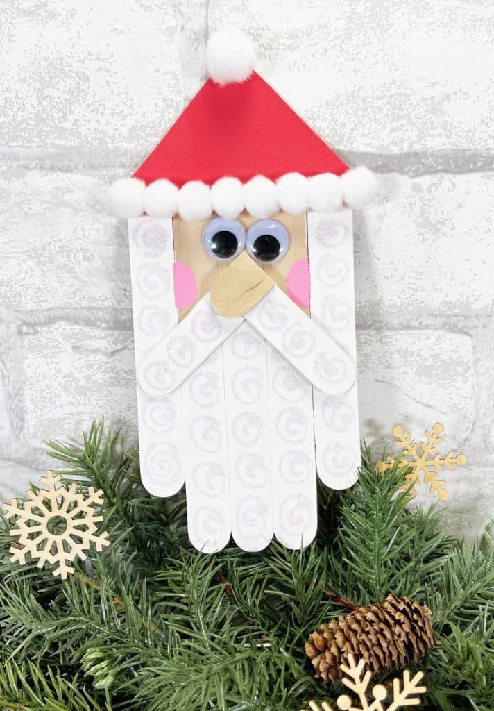 Dollar Tree Christmas Craft Stick Santa