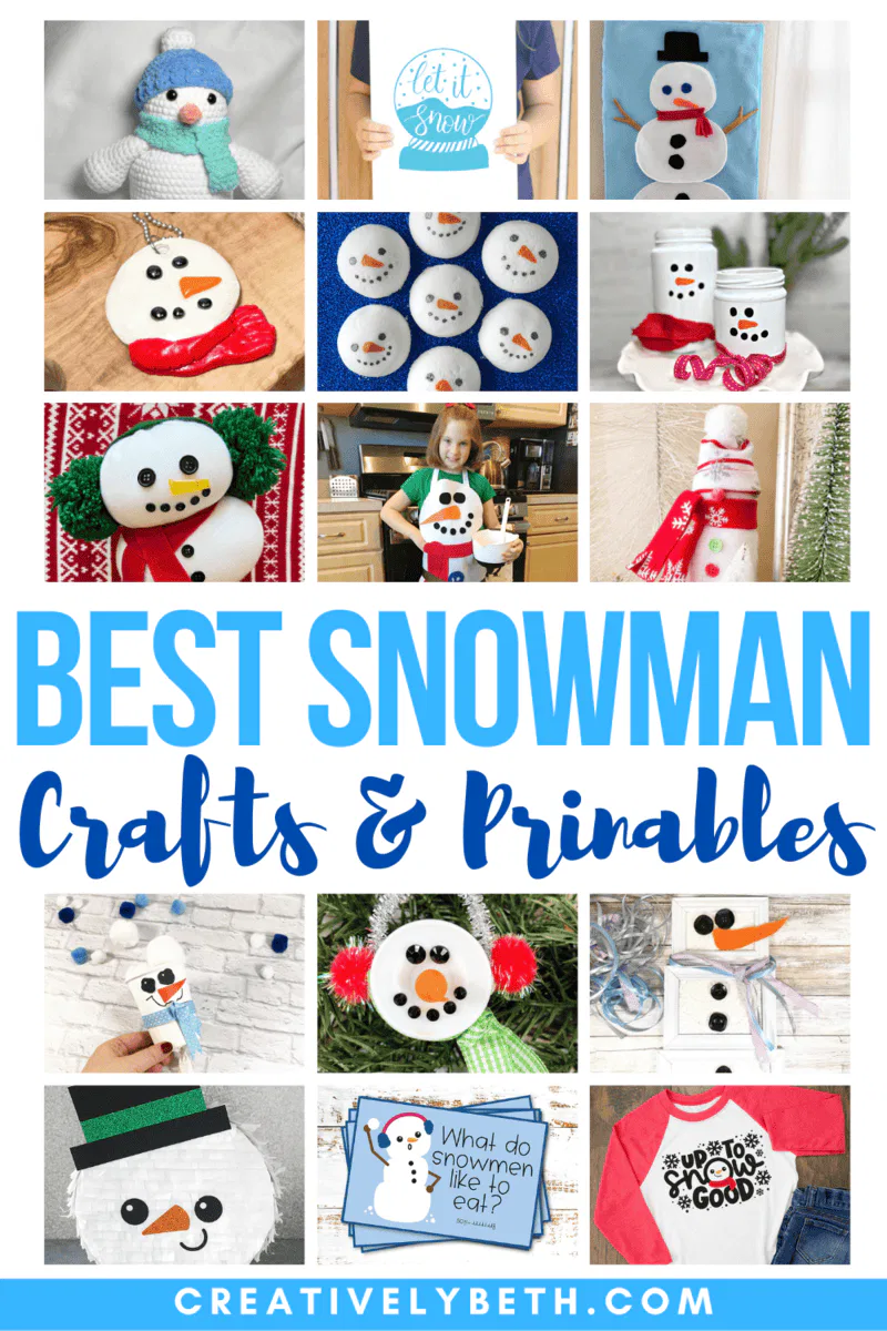The BEST Snowman Crafts, Free Printables, and DIYs