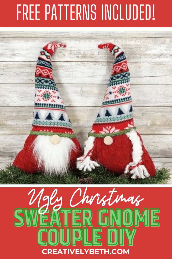 Upcycled Ugly Christmas Sweater Gnomes