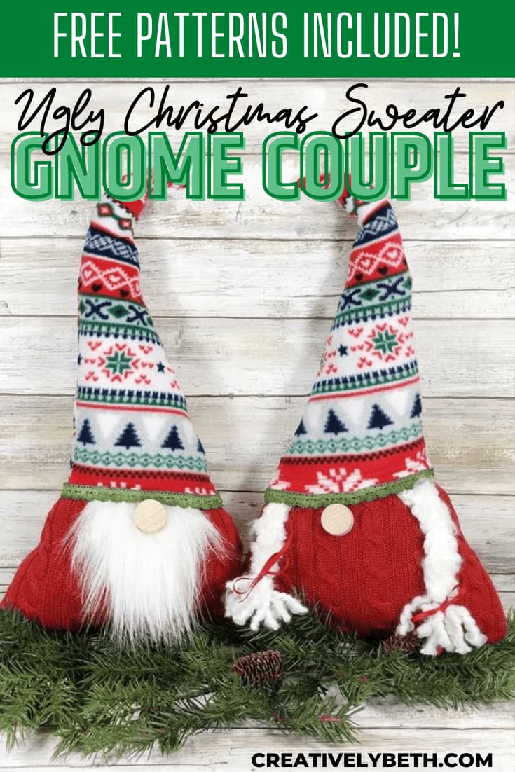 Upcycled Ugly Christmas Sweater Gnomes