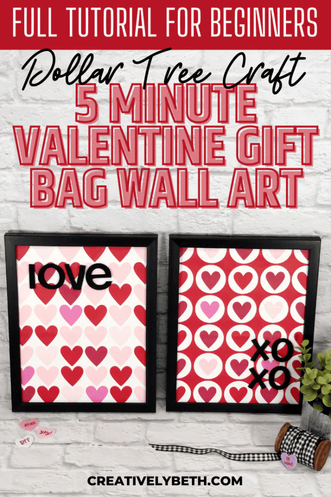 Dollar Tree Craft Pixel Heart for Valentine's Day