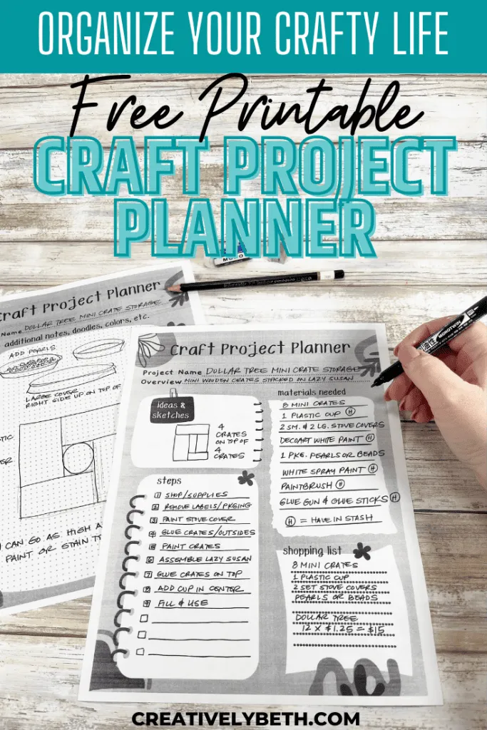 Free Printable Craft Project Planner