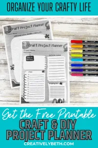 Free Printable Craft Project Planner