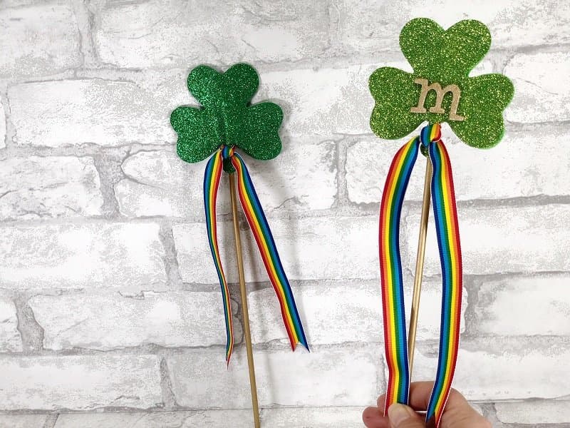 5 Minute Dollar Tree Shamrock Wands
