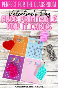 Free Printable Pop It Valentine Cards (8 Colorful Versions)