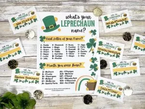 What is your Leprechaun Name Free Printable
