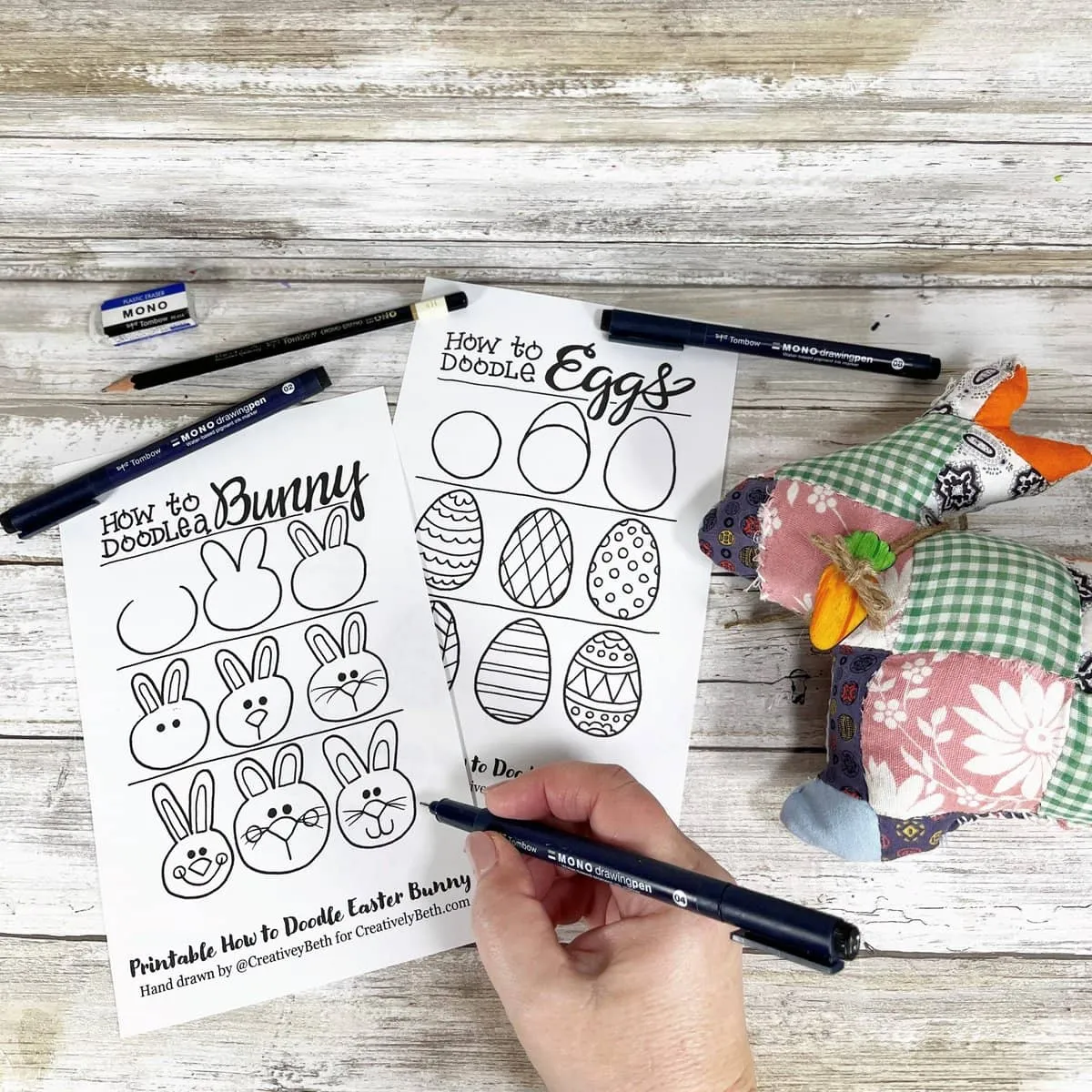 How to Doodle the Easter Bunny