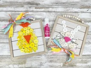 DIY Button Wall Art for Easter