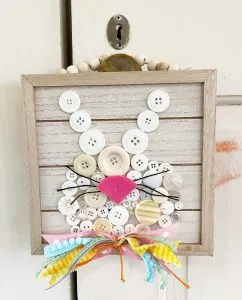 DIY Button Wall Art for Easter