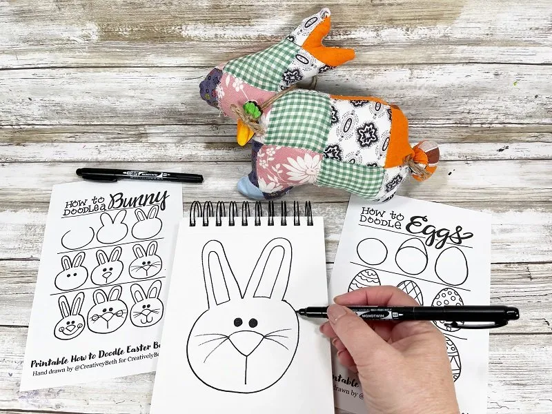 How to Doodle the Easter Bunny