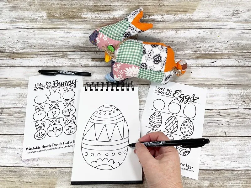 How to Doodle the Easter Bunny