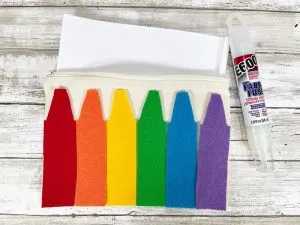 Rainbow Felt Pencil Pouch