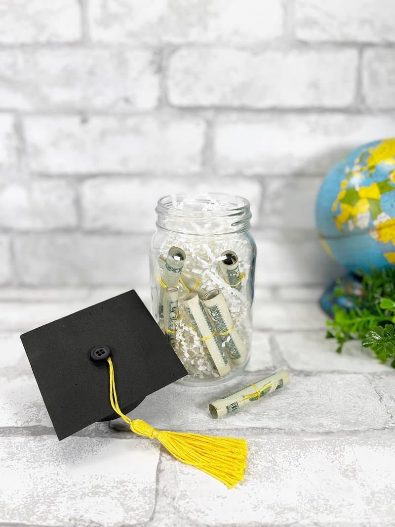 Dollar Tree DIY Mason Jar Graduation Cap