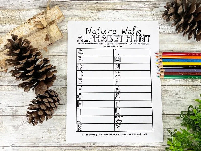 Free Camping Scavenger Hunt Printable