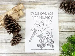S'mores Coloring Page Free Printable